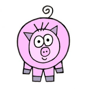 Directed Drawing Kindergarten Pig Color – Bartleby's Box of Primary Goods